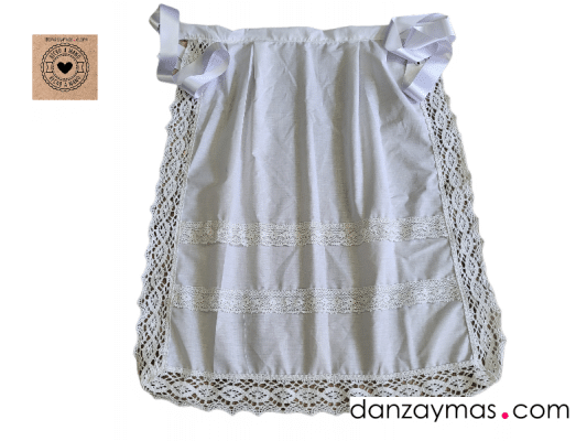 Delantal blanco traje regional 1773 - Danza y Más